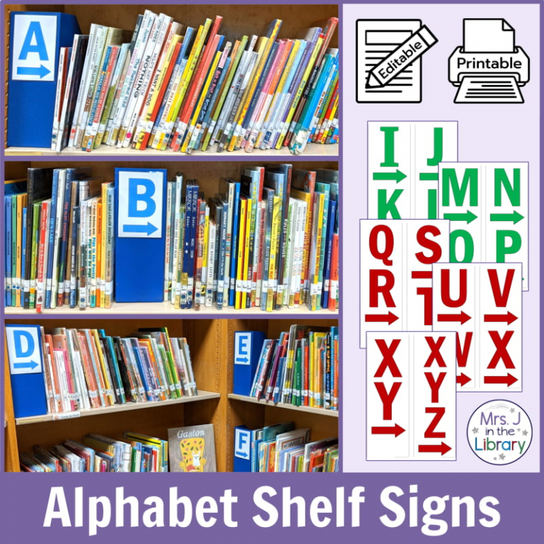 Nonfiction Whole Number Dewey Signs & Alphabet Letters Library Shelf ...