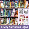 Nonfiction Whole Number Dewey Signs & Alphabet Letters Library Shelf ...