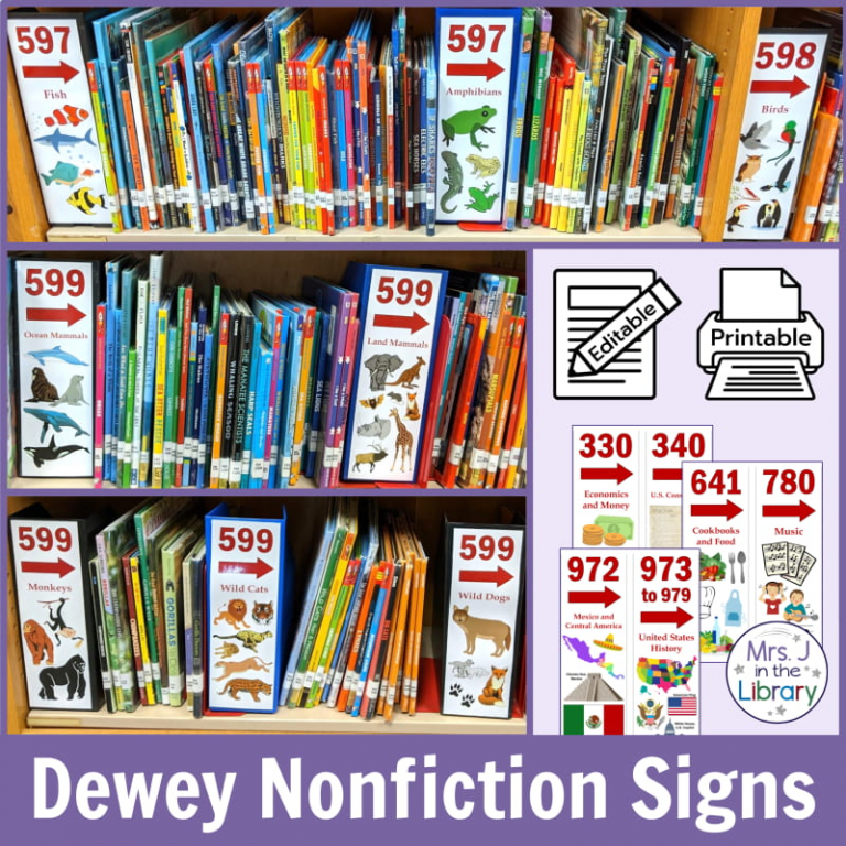 Library Shelf Signs BUNDLE to Transform Your Bookshelves | Mrs. J in ...