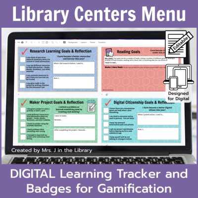 Printable Menu or Tracker Booklets for Library Centers Management - Mrs ...