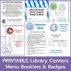 Printable Menu or Tracker Booklets for Library Centers Management | Mrs ...