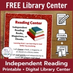 FREE Independent Reading Library Center | Mrs. J in the Library
