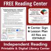 FREE Independent Reading Library Center | Mrs. J in the Library