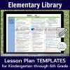 Elementary School Library Lesson Plan Templates | Mrs. J in the Library