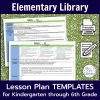 Elementary School Library Lesson Plan Templates | Mrs. J in the Library