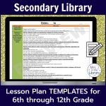 Secondary School Library Lesson Plan Templates | Mrs. J in the Library