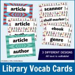 Superhero Theme Library Word Wall & Vocabulary Cards | Mrs. J in the ...
