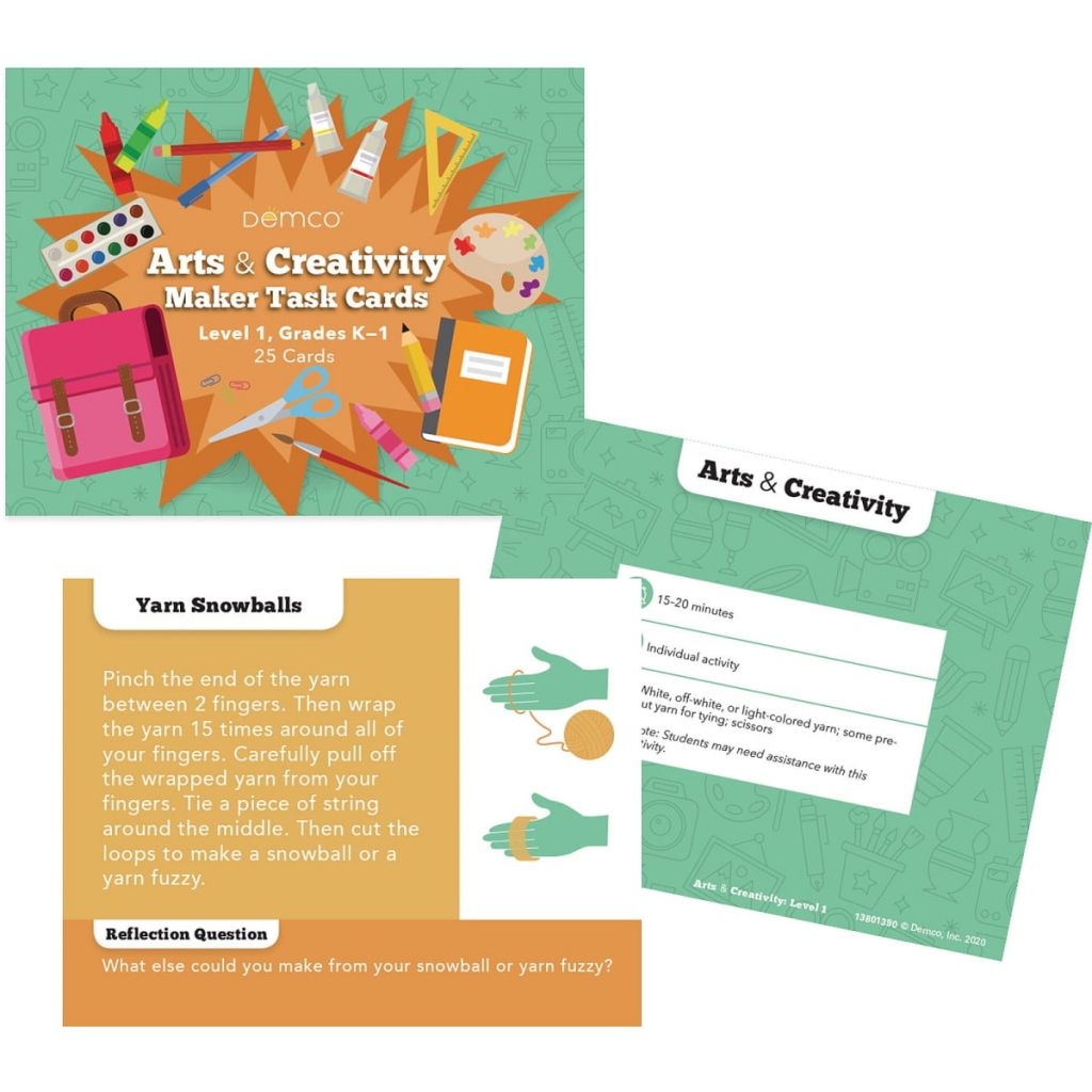 Demco® Maker Task Cards - Arts & Creativity | Mrs. J in the Library