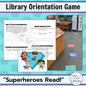 Superhero Theme Library Orientation Life-Size Board Game | Mrs. J in ...