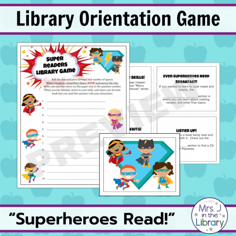 Get Moving & Have Fun with Library Orientation Games | Mrs. J in the ...