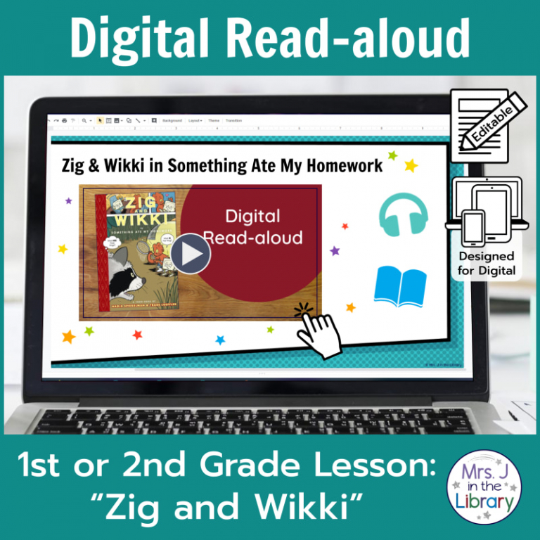 Primary Graphic Novels Digital Read-aloud BUNDLE | Mrs. J in the Library