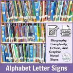 Library Shelf Signs BUNDLE to Transform Your Bookshelves | Mrs. J in ...