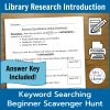 Beginner Research Database Scavenger Hunt (Printable) | Mrs. J in the ...
