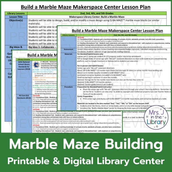 Marble Maze Building Makerspace Center | Mrs. J in the Library