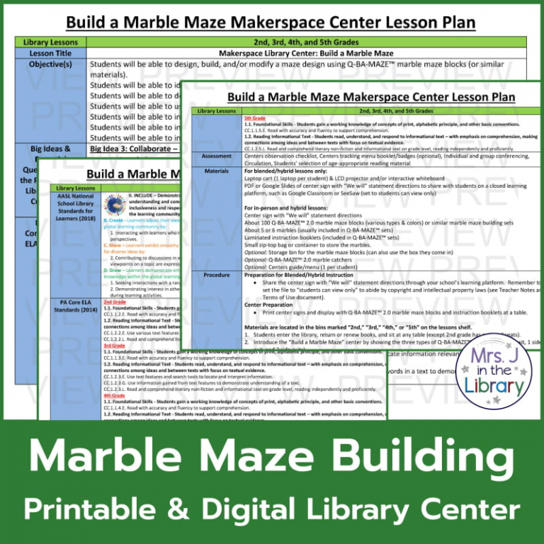 Marble Maze Building Makerspace Center | Mrs. J in the Library