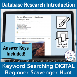 Beginner Research Database Scavenger Hunt (Digital) | Mrs. J in the Library