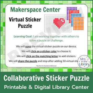 Collaborative Sticker Puzzle Makerspace Library Center | Mrs. J in the ...