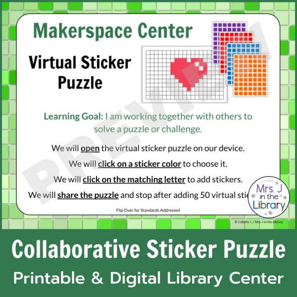 Collaborative Sticker Puzzle Makerspace Library Center | Mrs. J in the ...