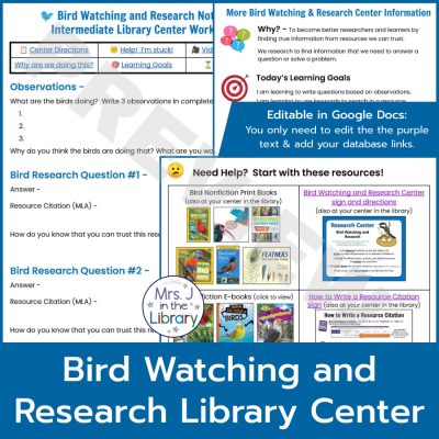 Bird Watching and Research Library Center (Digital) | Mrs. J in the Library