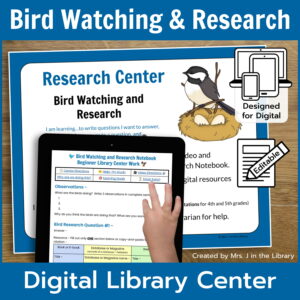 Library Centers Digital Badges and Printable Stickers | Mrs. J in the ...