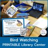Bird Watching and Research Library Center (Printable) | Mrs. J in the ...
